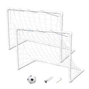 portable soccer goal,soccer ball net for backyard,stimulate children's enjoyment of football,football kits is ideal for child over 3 years old (2 pack folding soccer goal net set)