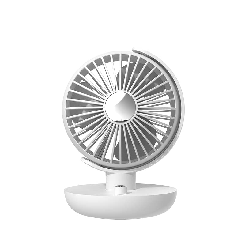 Aoodano Globe desktop fan, 5600mAh Rechargeable Desk Fan,Small Portable Table Fan with 3 Cooling Speeds,Rotation button Control Personal Fan for Home, Office, Outdoor Travel and Camping