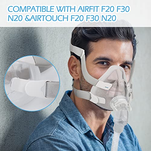 Quick-Disconnect Cpap Headgear Clips Magnetic Mask Clips Compatible Whit Resmeds AirFit F20 F30 N20, Compatible Whit AirTouch F20 F30 N20 (4 Pack)