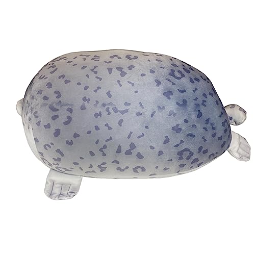 PINEAPPLE Chubby Blob Seal Plush Pillow, Cute Stuffed Animal Seal Plushie Toy, Cotton Plushy Ocean Gray Large (24 inch)