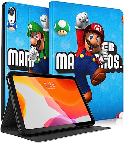 Trendy Fan for iPad Mini 6 Case 8.3 Inch 2021 for Kids Teen Boys Girls Women Folio Smart Cute Cartoon Character Kawaii Design Aesthetic Cool Cover for Apple iPad Mini 6th Generation A2567 A2568, Jump