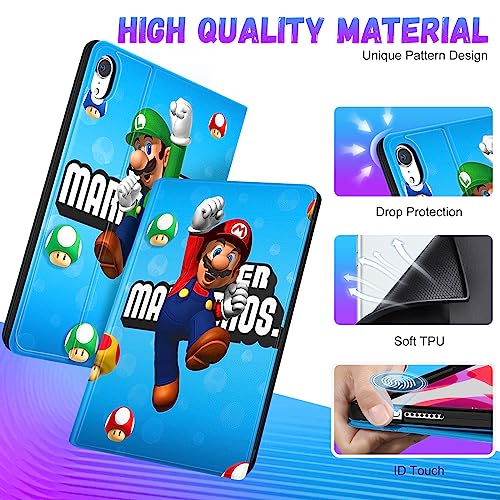 Trendy Fan for iPad Mini 6 Case 8.3 Inch 2021 for Kids Teen Boys Girls Women Folio Smart Cute Cartoon Character Kawaii Design Aesthetic Cool Cover for Apple iPad Mini 6th Generation A2567 A2568, Jump