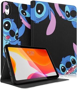 trendy fan for ipad mini 6 case 8.3 inch 2021 for kids girls teen boys women folio smart cute cartoon character kawaii design aesthetic cool cover for apple ipad mini 6th generation a2567 a2568, stit