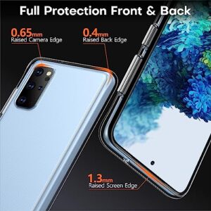 Rayboen Case for Galaxy S20 Plus with 2 Pack TPU HD Full Screen Protector Soft, S20 Plus Phone Case Clear TPU Film Drop Shockproof Non-Slip Protective Cover for Samsung Galaxy S20 Plus 5G