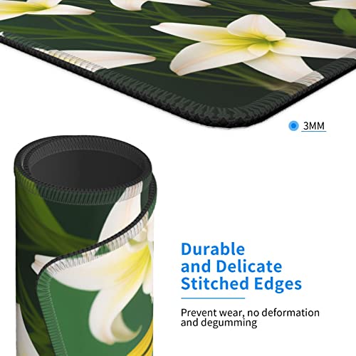 Lily Flower Mouse Pads for Laptop and PC, 7.9 x 9.5 in Mouse Pad for Office and Gaming Pads.