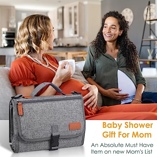 Portable Diaper Changing Pad for Newborns! Shoulder Strap, Waterproof Design, Smart Wipes Pocket, and Changing Mat - The Perfect Travel Changing Kit for Busy Parents and an Ideal Baby Shower Gifts