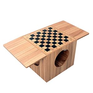 wooden chess set multifunctional indoor low table go/international chess set window tea seat table for adults kids gifts board games (color : table only)