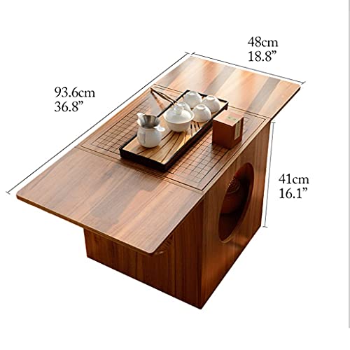 Wooden Chess Set Multifunctional Indoor Low Table Go/International Chess Set Window Tea Seat Table for Adults Kids Gifts Board Games (Color : Table only)