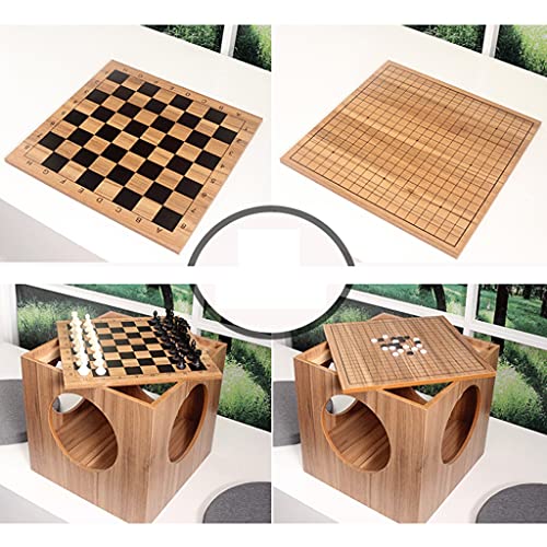 Wooden Chess Set Multifunctional Indoor Low Table Go/International Chess Set Window Tea Seat Table for Adults Kids Gifts Board Games (Color : Table only)