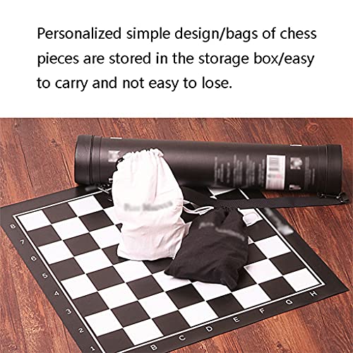 THPT 20 Inchs Leather Chess Set，High-end Large Portable Chess Armory with Folding Board，for Children，Beginners, Students, Adults Board Games