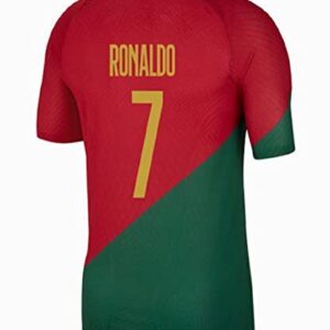 Ronaldo Portugal Soccer Kids Jersey + Shorts + Socks Set Kit Size Large (10-11 Years Old) for Youth Red