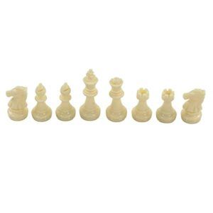 Alomejor Portable International Chess Set with Plastic Dual Color Chess Pieces and Storage Bag