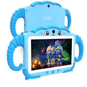 kids tablet 7 inch tablet for kids toddlers 64gb toddler tablet with case wifi dual camera, kids android learning tablet kids software installed parental control for boys girls youtube netflix