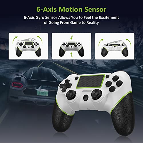 MAOMIEMIE Play-station 4 Controller Wireless Compatible with PS-4/Pro/Slim/PC/laptop, Gaming Controller with 6-Axis Motion Sensor/Dual Motor Vibration/Chargable/Turbo Continuous Shooting Adjustable