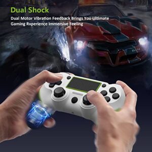 MAOMIEMIE Play-station 4 Controller Wireless Compatible with PS-4/Pro/Slim/PC/laptop, Gaming Controller with 6-Axis Motion Sensor/Dual Motor Vibration/Chargable/Turbo Continuous Shooting Adjustable