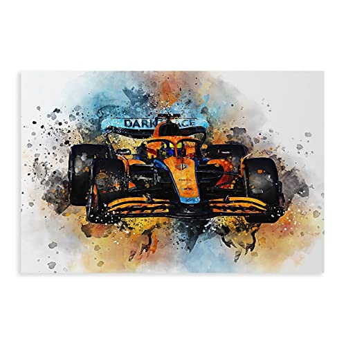 ERWYN Mclaren poster Formular One Poster F1 Walls Canvas Car Posters Wall Art Canvas For Boys Room Vintage Unframe-style 12x18inch(30x45cm)