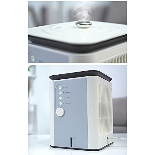 Evaporative Mini Air Conditioner, Personal Air Cooler, Cooling Fans, Mini Air Conditioner with 4 Wind Speeds, Built-In High-capacity Rechargeable Battery, For Home Room Camping Car Office #B