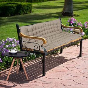 Stonehomy 2-3 Seater Swing Replacement Cushions, Water-Resistant Thick Swing Cushions with Backrest and Non-Slip Ties for Patio Garden Furniture, 60x40 Inches