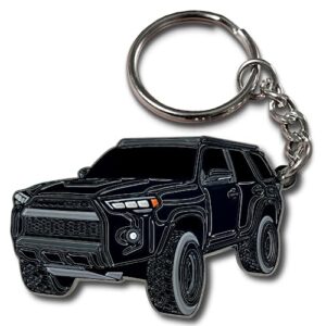 four wheel beast 4runner accessories - keychain 4 runner key chain key fob cover - 3rd 4th 5th gen mods car accessories trd 4 runner (black)