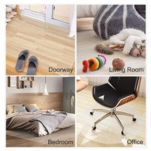 Clear Table Protector Office Home Chair Mat, Transparent Plastic Runner Rug, Large Thick Floor Protector Mat for Rolling Chairs, Durable Non Slip Entrance Mat Doormat ,60/80/90/100120/140cm wide Custo