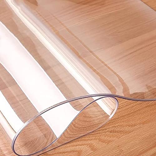 Clear Table Protector Office Home Chair Mat, Transparent Plastic Runner Rug, Large Thick Floor Protector Mat for Rolling Chairs, Durable Non Slip Entrance Mat Doormat ,60/80/90/100120/140cm wide Custo