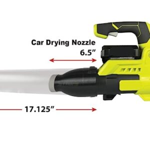 Tier 1 3D Prints Car Drying Nozzle for Ryobi 40V Jet Fan 525CFM (RY40408VNM) Leaf Blower Nozzle Tip