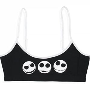 Disney Womens The Nightmare Before Christmas Jack Skellington Bralette and Short Pajama Lounge Set (X-Small) Black