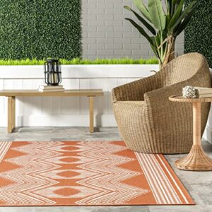 nuLOOM Ranya Tribal Indoor/Outdoor Area Rug, 8' x 10', Orange