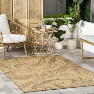 nuloom marsha contemporary indoor/outdoor area rug, 8' x 10', beige