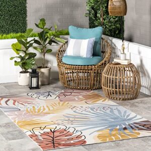 nuloom ally nautical machine washable indoor/outdoor area rug, 8' x 10', multicolor