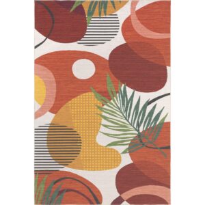 nuLOOM Terri Tropical Machine Washable Indoor/Outdoor Area Rug, 8' x 10', Red