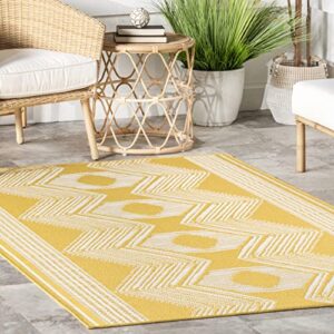 nuLOOM Ranya Tribal Indoor/Outdoor Area Rug, 8' x 10', Yellow