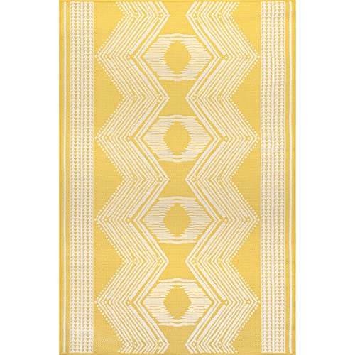 nuLOOM Ranya Tribal Indoor/Outdoor Area Rug, 8' x 10', Yellow