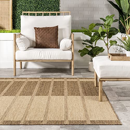 nuLOOM Maria Contemporary Striped Indoor/Outdoor Area Rug, 8' x 10', Beige