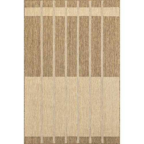 nuLOOM Maria Contemporary Striped Indoor/Outdoor Area Rug, 8' x 10', Beige