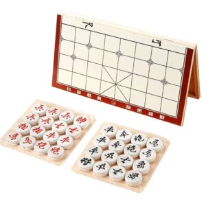 chinese chess stationery puzzle game simple folding board portable solid wood chess set (43cm*39cm)