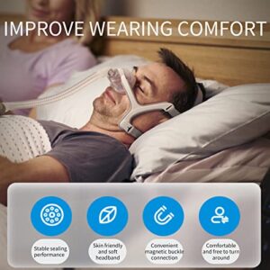 Nasal Pillow Tube Frame for ResMed AirFit N20, Reuse Replacement Frame Elbow Assembly Combination Breathing Machine Fit for AirFitN20, Improve Wearing Comfort, Headgear Strap Accessory (L)