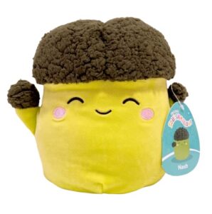 squishmallows kellytoy veggie squad plush doll toy (8" nash the broccoli)