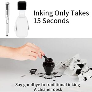 BAIRONG Pen And Ink - Portable Calligraphy Ink Pen - Calligraphy Ink Set Ink Absorption Pen Complete Easy Learning Set Automatic for Beginner Writing Paper Envelope Adj