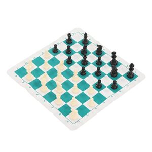 oceanside Chess Set, Portable Travel Chess Game Set Roll Up Chess Board Set for Family Gatherings Travel 3 Sizes(65mm)