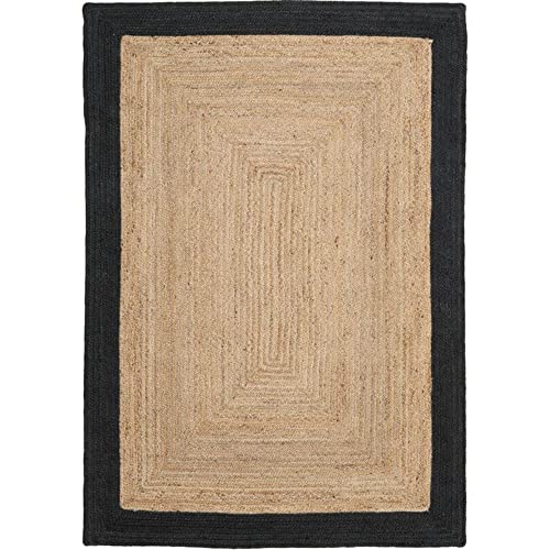 Jute Area Rug 8x10ft Natural Fiber Collection Handmade Boho Eco Friendly Soft Braided Rug for Indoor Outdoor Kitchen Bedroom Living Hallways Enterways (2x3ft)