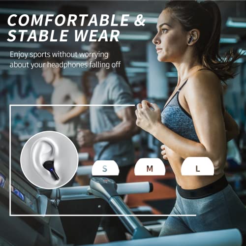 Wireless Ear Buds Bluetooth Earbuds, 60H Playtime LED Display Charging Case Bluetooth 5.3 Headphone with Mic, Noise Cancellation Stereo Sound, IPX5 Ear Buds for iPhone/Samsung/Android/iOS