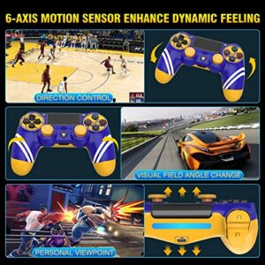 Akvwj P4 Controller Wireless Remote Compatible with Playstation 4/Slim/Pro with Dual Vibration/6-Axis Motion Sensor/Audio Collector's Basketball Elements