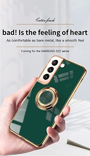 Deluxe Lightweight Back Ring Solid Color Phone Case Car Magnetic Stand Function for Samsung Galaxy A22 A32 A72 A82 A24 A34 A33 A52 A14 A54 A53 A13 5G 4G Soft Back Cover(Black,Samsung A24 5G/4G)