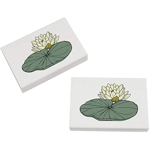 Azeeda 2 x 45mm 'Lilly pad' Erasers/Rubbers (ER00035524)