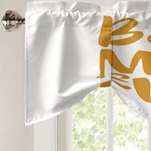 Funnywall88 Tie Up Curtain Valance for Living Room,Gold Best Mom Ever White Background Valance for Kitchen Window Valance Adjustable Tie-up Valance 18 Inch Rod Pocket 1 Panel