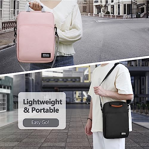 Soulelite 11.6-13.3In Tablet Sleeve Bag Laptop Bag for 2019-2023 ipad, ipad air,ipad pro,Galaxy s8 a7 - Waterproof Oxford Fabric, Adjustable Straps, Multiple Compartments - Pink