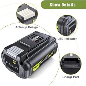 Simple Plus+ Replace for Ryobi 40V 6.0Ah Battery OP4060 OP4040, Compatible with Ryobi 40V Collection Cordless Tools Replace for OP4040 OP4026 OP4030 OP4050 OP4060A, Fit for All Ryobi 40V HP Series