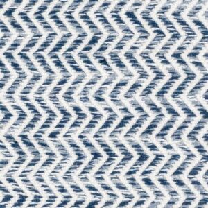 Dash and Albert Coastal Blue Handwoven Indoor/Outdoor Rug, 8 X 10 Feet, Blue/Ivory Geometric Pattern