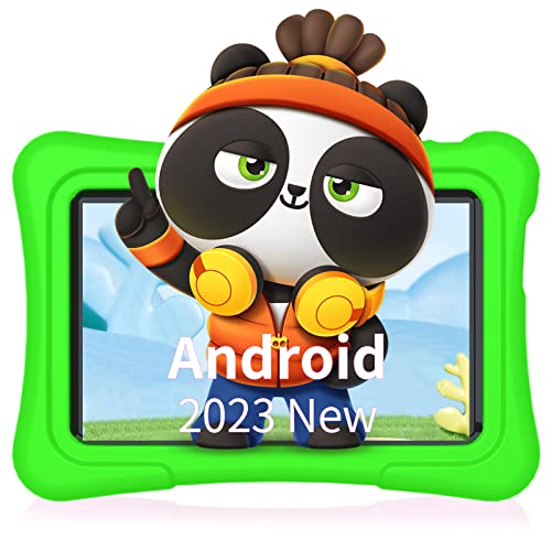 Kids Tablets, 7 inch Tablet for Kids, 32GB ROM, IPS HD Display, Android 11 Quad Core Processor, iWawa Pre Installed with Kid-Proof Case, Bluetooth, Dual Camera (Green)